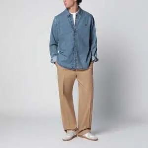 AMI Paris De Coeur Used Denim Shirt