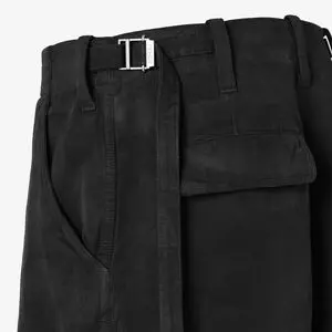 Fendi Patchwork Cotton Cargo Trousers - Black