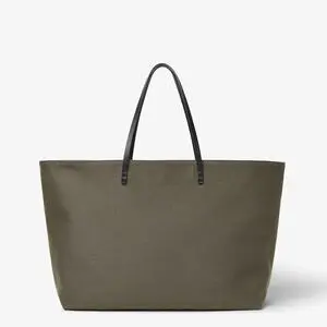 Fendi Large Canvas Shopper Bag With Stencil Print