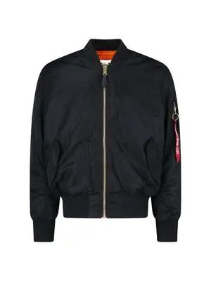 Alpha Industries Quilted Bomber Jacket With Nylon Lining