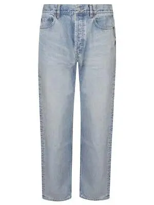 Saint Laurent Straight-leg Jeans With Padded Logo Patch