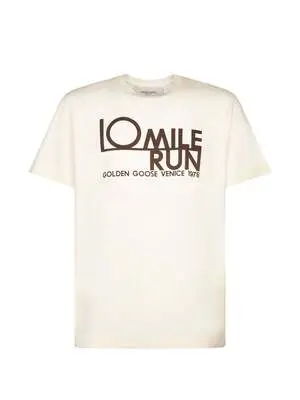 GOLDEN GOOSE Journey Regular Fit Gauze Cotton T-shirt For - Heritagewh