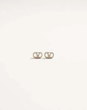 Valentino Garavani Vlogo Signature Crystal Earrings