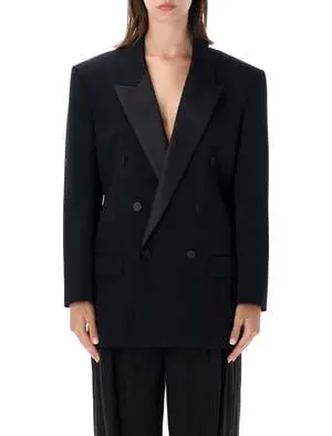 Saint Laurent Double-breasted Peak Lapel Blazer