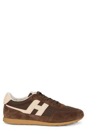 Hogan Logo-detail Sneaker With Cushioned Collar And Rubber Sole - Brown