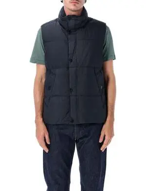 Stone Island Stone-look Quilted Jacket With Polyamide Lining - Blu