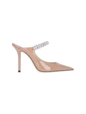 JIMMY CHOO Ballet Flat Sandals With Heel In Calfskin - Pink