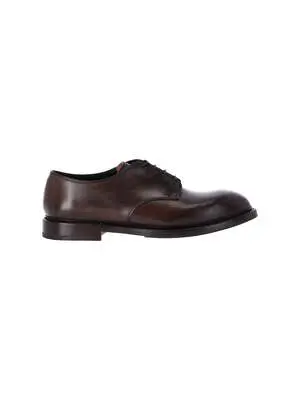 Premiata Leather Lace-up Dress Shoes - Brown