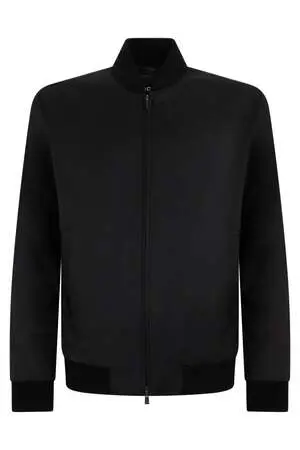 BOSS Boss Wool Blend Zip Front Bomber Jacket