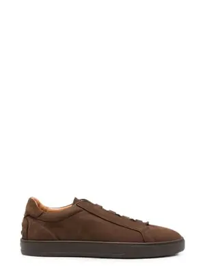 TOD'S Nabuk Leather Lace-up Sneakers - Brown