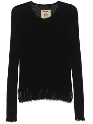 UMA WANG Wool Turtle-neck Sweater - Black