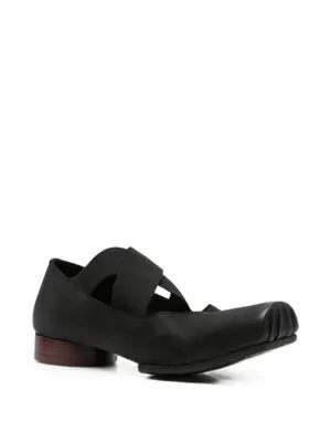 UMA WANG Leather Ballet Flats - Black