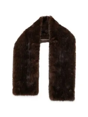 Apparis Dame Faxu Fur Shawl - Brown
