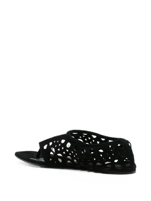 Alaïa Neo Vienne Flat Sandals - Black