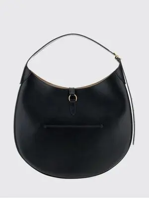 Polo Ralph Lauren Smooth Cowhide Leather Shoulder Bag - Black