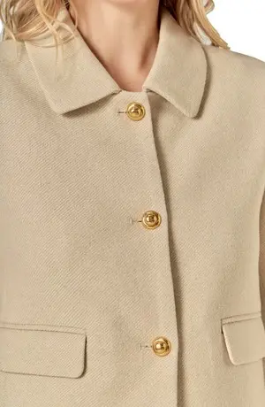 English Factory Cropped Wool Blend Jacket