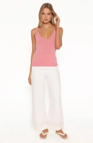 PETAL & PUP Vesta Pointelle Knit Tank