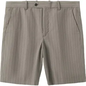 Mango Pinstriped Tailored Bermuda Shorts