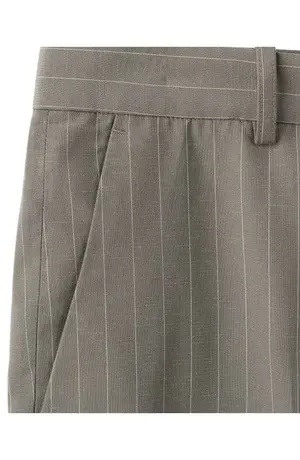 Mango Pinstriped Tailored Bermuda Shorts