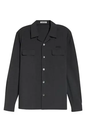 Undercover Logo Embroidered Long Sleeve Camp Shirt