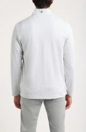 Johnston & Murphy Goal Post Print" Quarter-zip Pullover