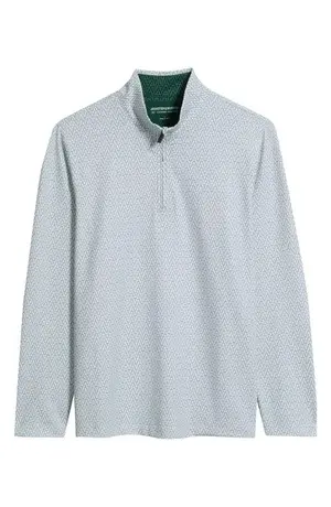 Johnston & Murphy Goal Post Print" Quarter-zip Pullover