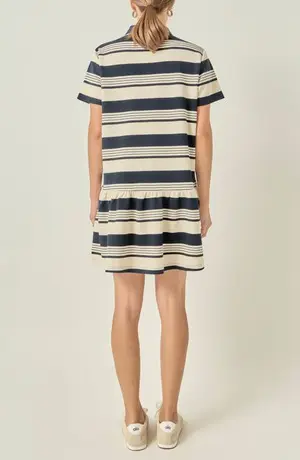English Factory Striped Polo Minidress