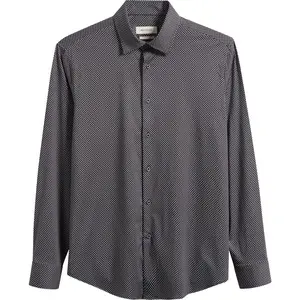 Bugatchi James Ooohcotton® Microprint Button-up Shirt - Black