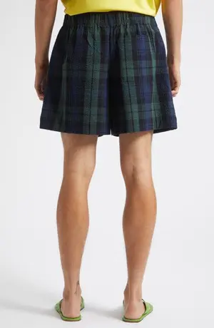 JW Anderson Plaid Cotton Seersucker Shorts