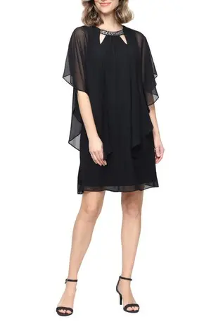 Sl Fashions Cape Effect Cocktail Dresses