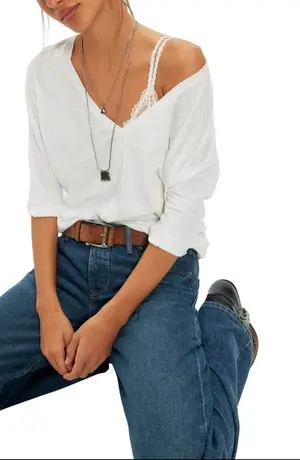 Free People High Line T-shirt - Ivory