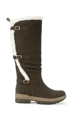 BARETRAPS Navia Faux Fur Lined Tall Boot With Buckle Detail