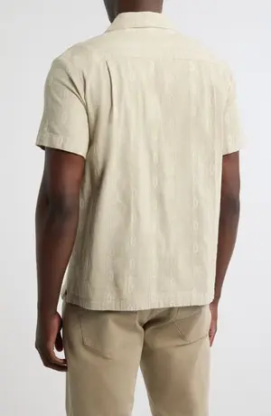 DARK SEAS Breezy Patterned Cotton Camp Shirt