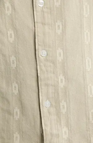 DARK SEAS Breezy Patterned Cotton Camp Shirt