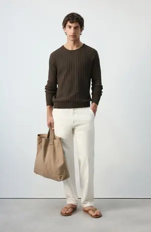 Mango Crewneck Rib Sweater