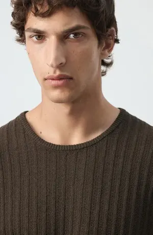 Mango Crewneck Rib Sweater