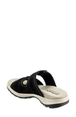 Softwalk Oasis Leather Slide Sandal