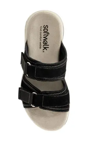 Softwalk Oasis Leather Slide Sandal