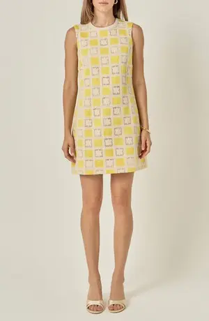 English Factory Crochet Patchwork Minidress