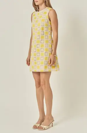 English Factory Crochet Patchwork Minidress