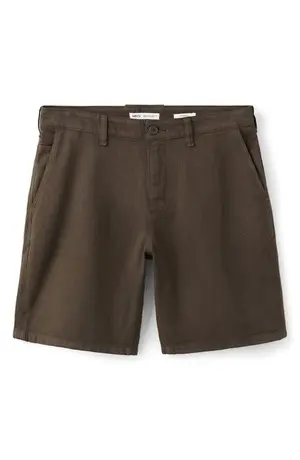 Mango Flat Front Bermuda Shorts - Brown