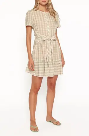 PETAL & PUP Lorry Tie Front Minidress