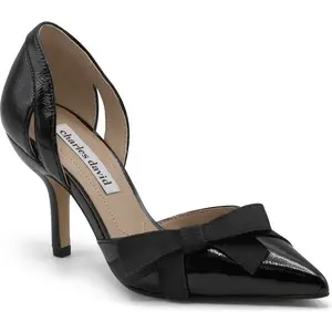 CHARLES DAVID Gluck D'orsay Pumps With Bow Detailing