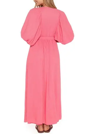 PETAL & PUP Gianna Puff Sleeve Maxi Dress