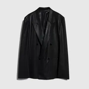 Gucci Double-breasted Wool Jacket With Chintzed Finish