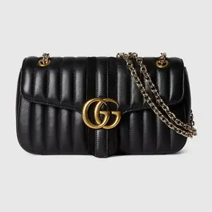 Gucci Jetset Gg Marmont Medium Shoulder Bag In Leather