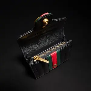 Gucci Gg Marmont Bi-fold Card Case Leather