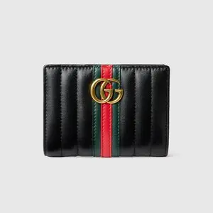 Gucci Gg Marmont Small Wallet Leather - Black