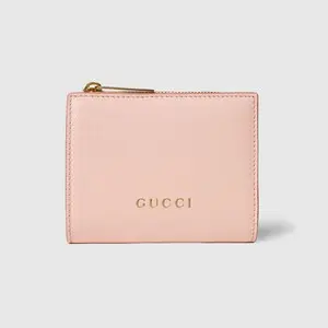 Gucci Small Wallet With Lettering Leather