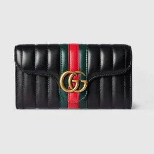 Gucci Gg Marmont Continental Wallet Leather - Black